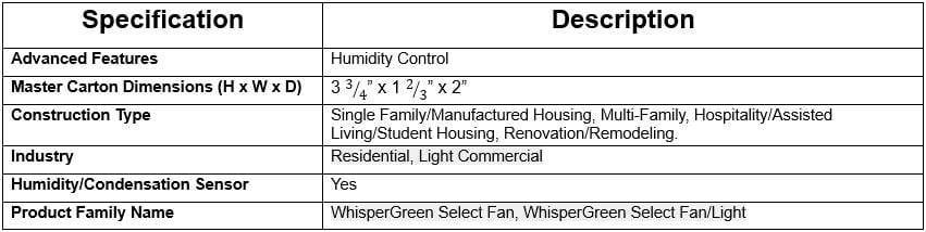 Whispergreen Select Condensation Sensor Module Tamarack Technologies